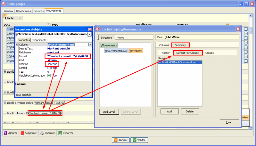 cxGrid footer, summary, groupfooters | GoSane